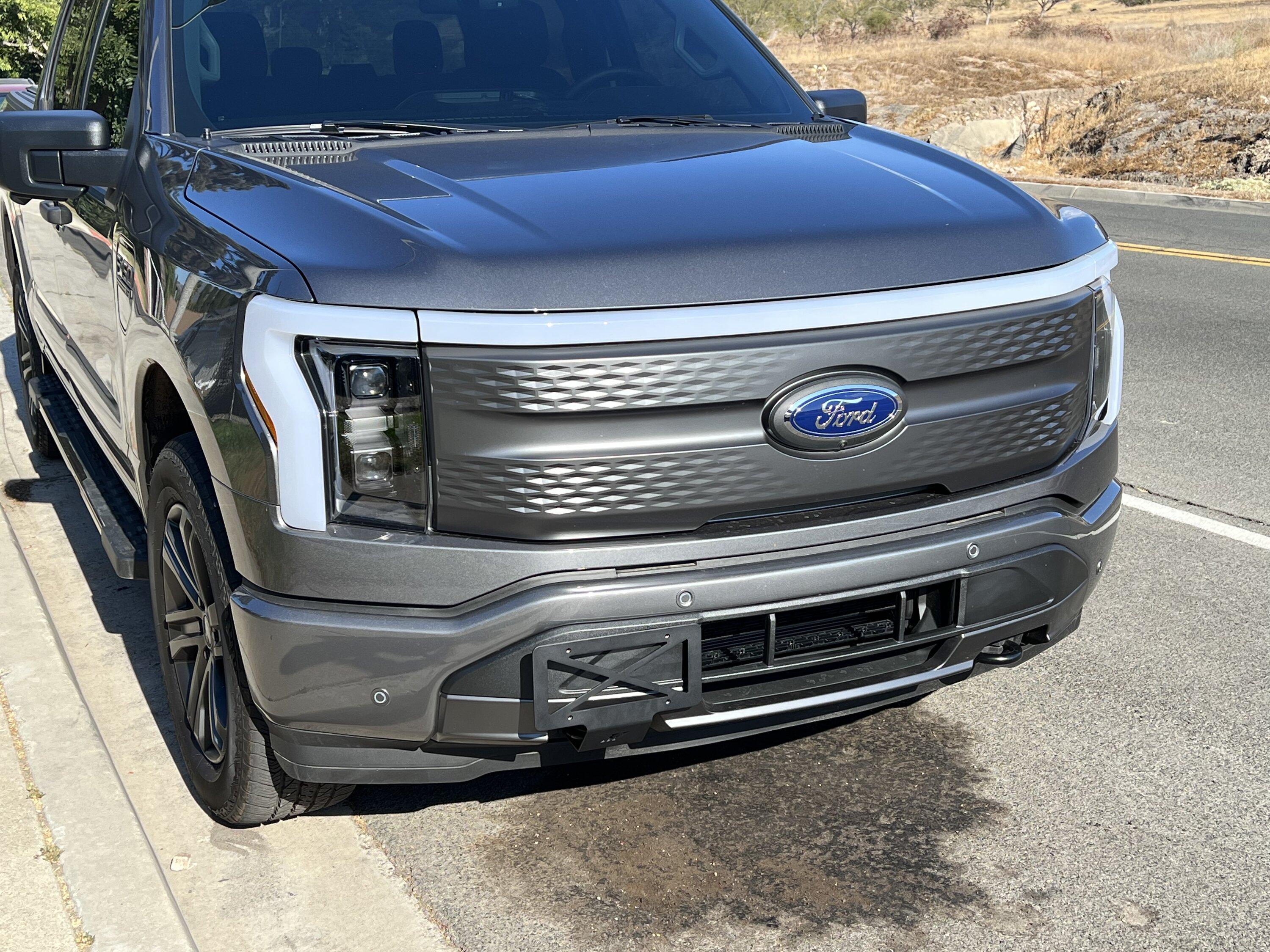 License plate relocation | Ford Lightning Forum For F-150 Lightning EV ...