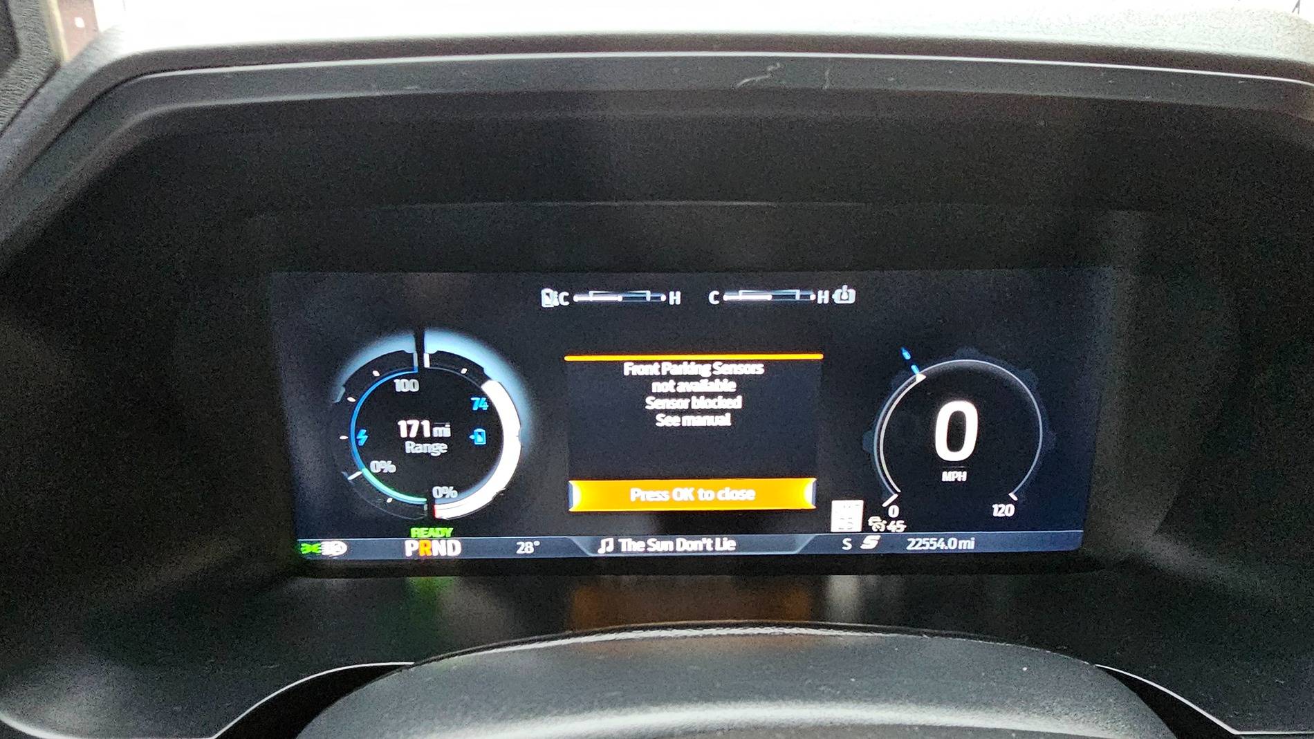 Front Parking Sensor Blocked ERROR | Ford Lightning Forum For F-150 ...