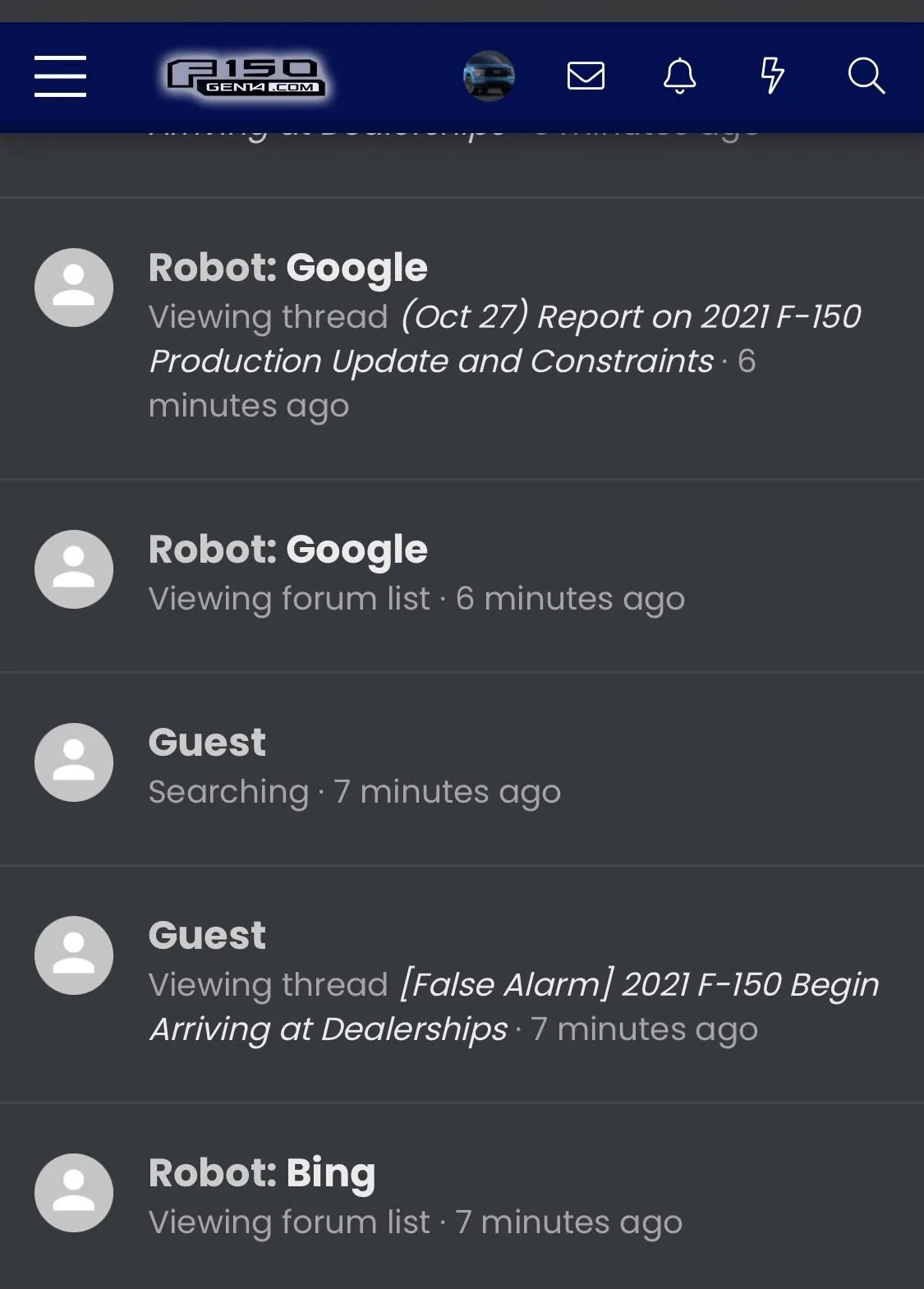 Bots in our F150Gen14 Community | Ford Lightning Forum For F-150 ...