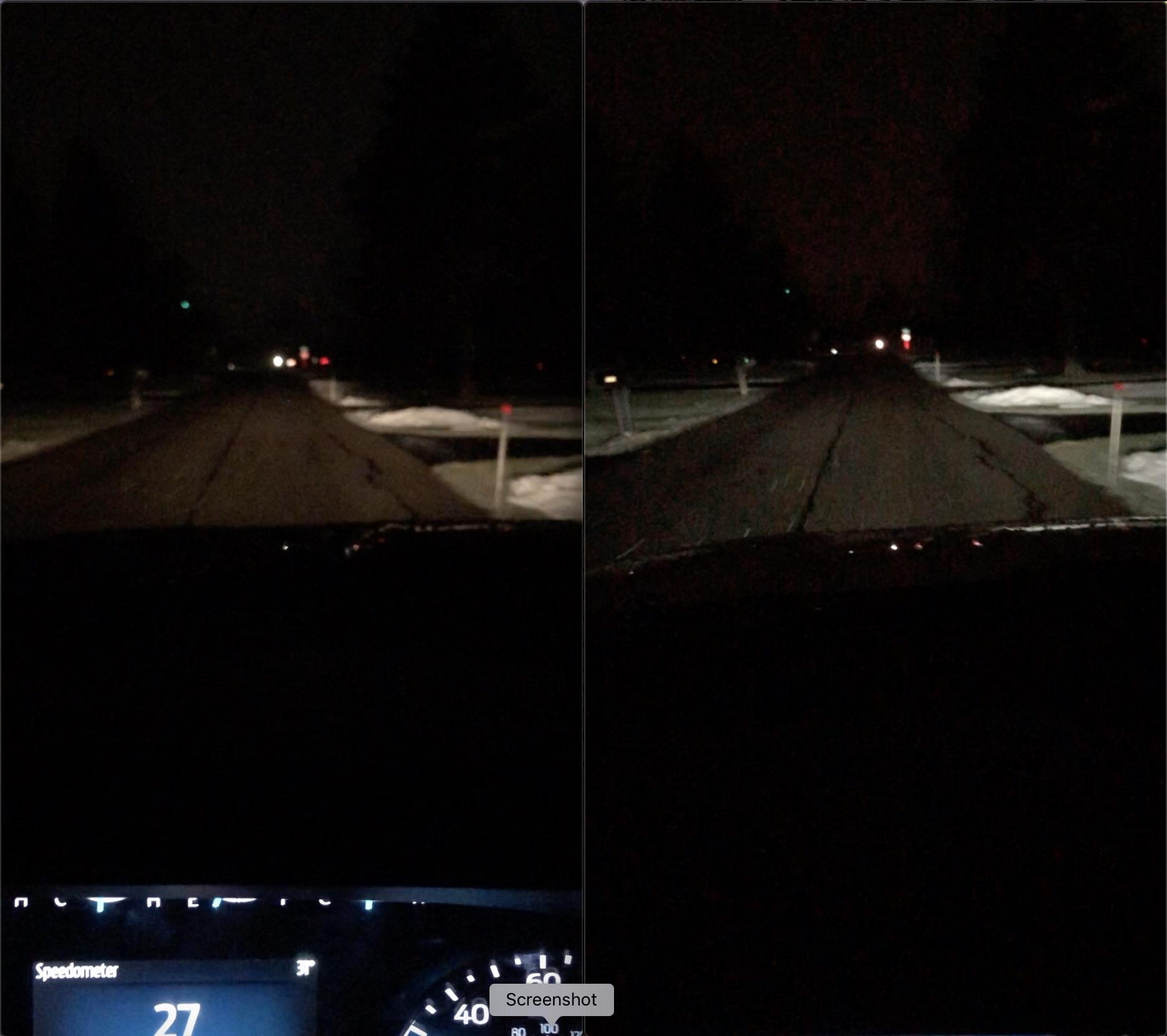 Halogen vs LED headlights on 2021 F-150 -- real world comparison pics ...