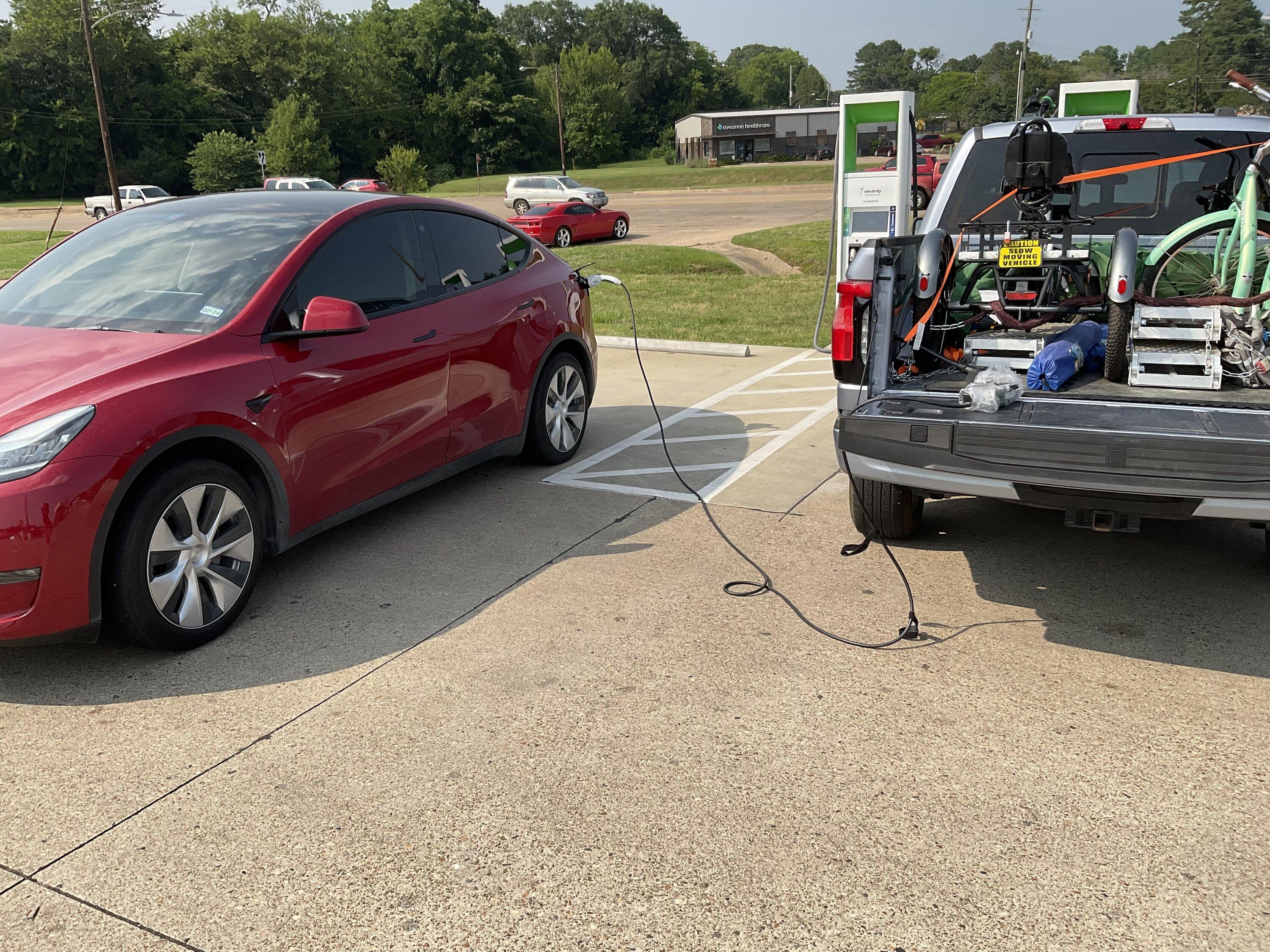 Lightning Charging a Tesla | Ford Lightning Forum For F-150 Lightning ...
