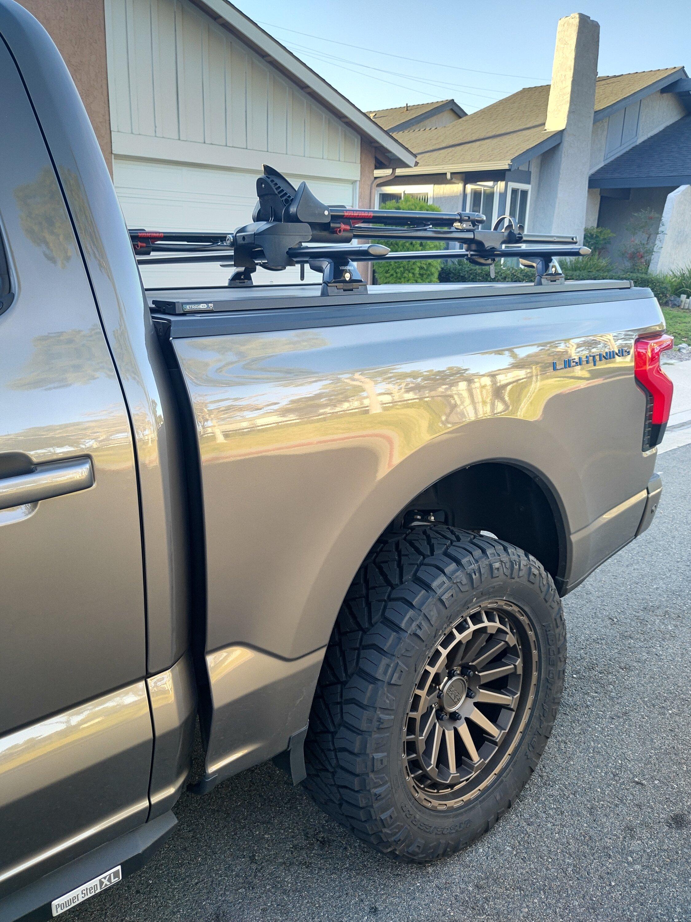 Stone Gray Lightning leveled on 20" Black Rhino wheels, blacked out LED ...