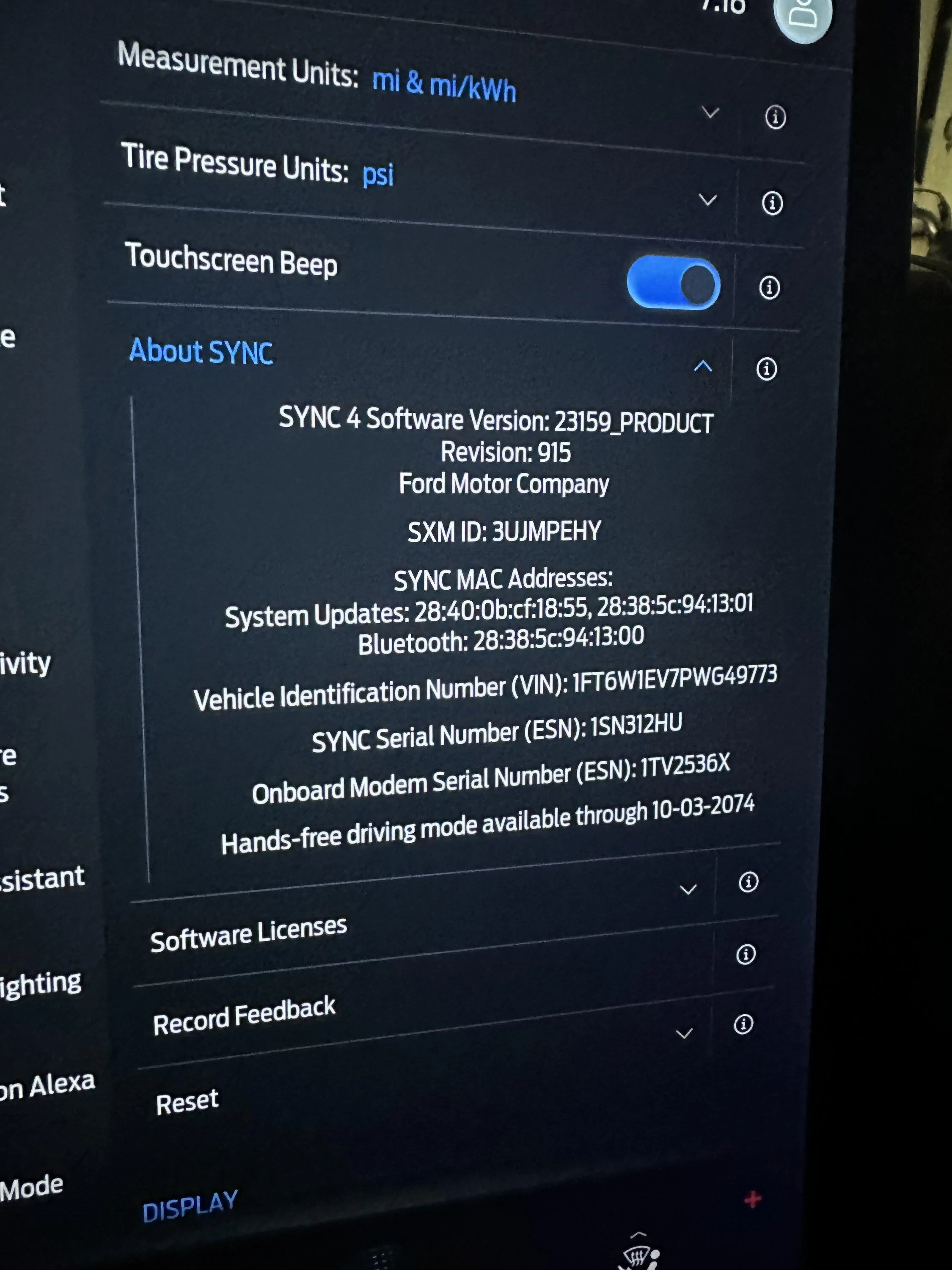 Sync 4 version number?? | Ford Lightning Forum For F-150 Lightning EV ...