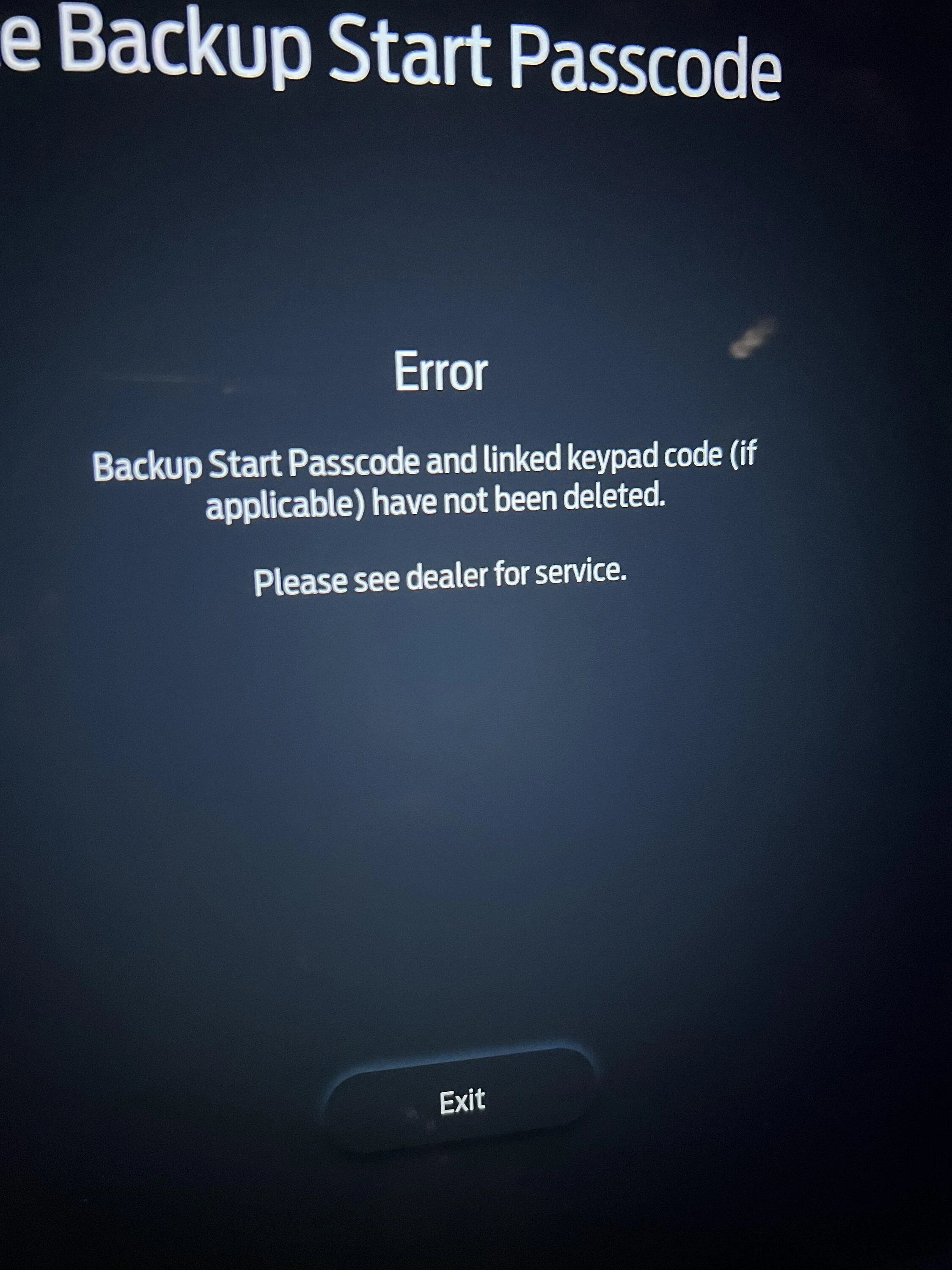 Backup start passcode | Ford Lightning Forum For F-150 Lightning EV ...