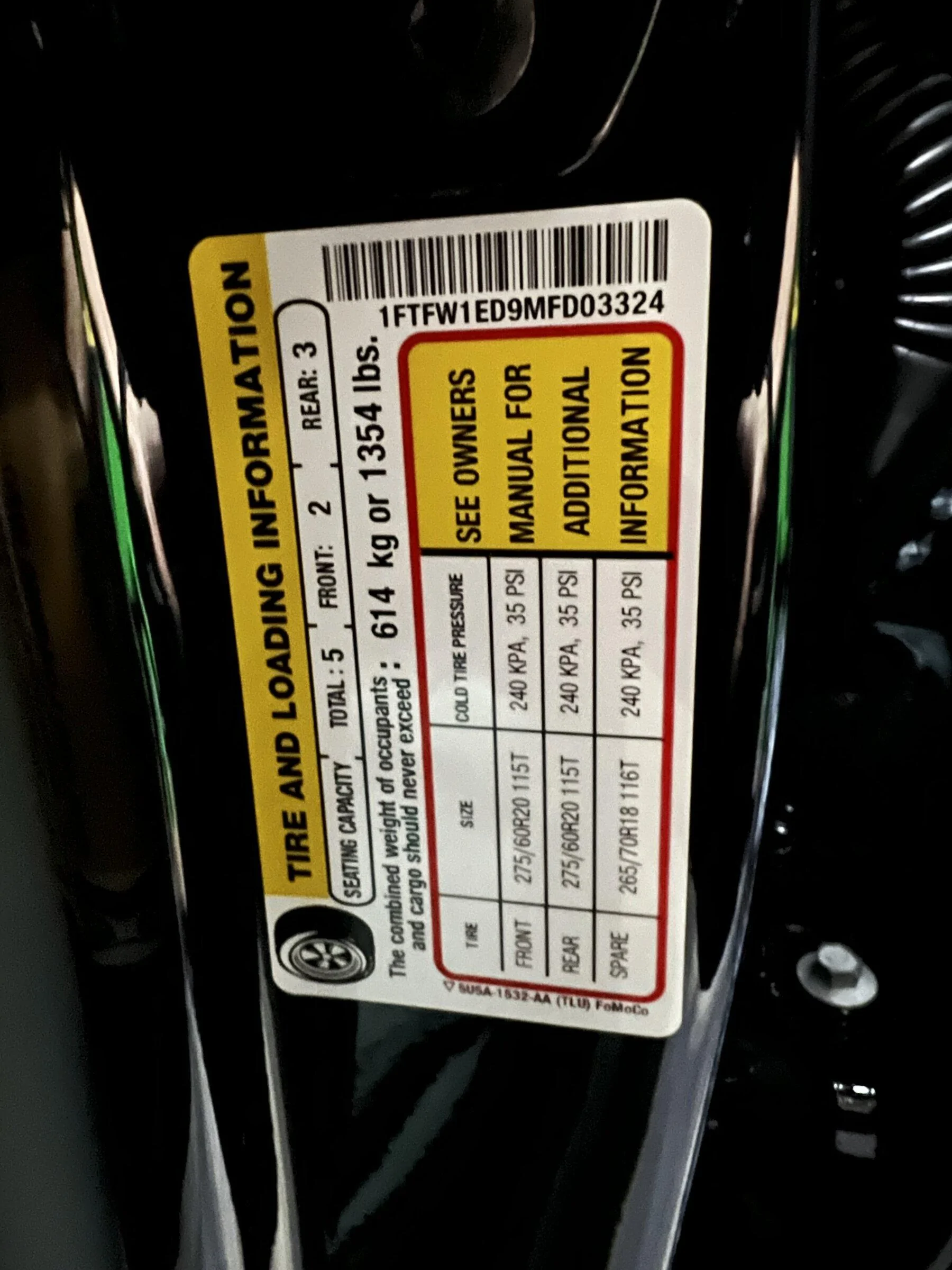 2021 F-150 Payload Stickers | Page 8 | Ford Lightning Forum For F-150 ...