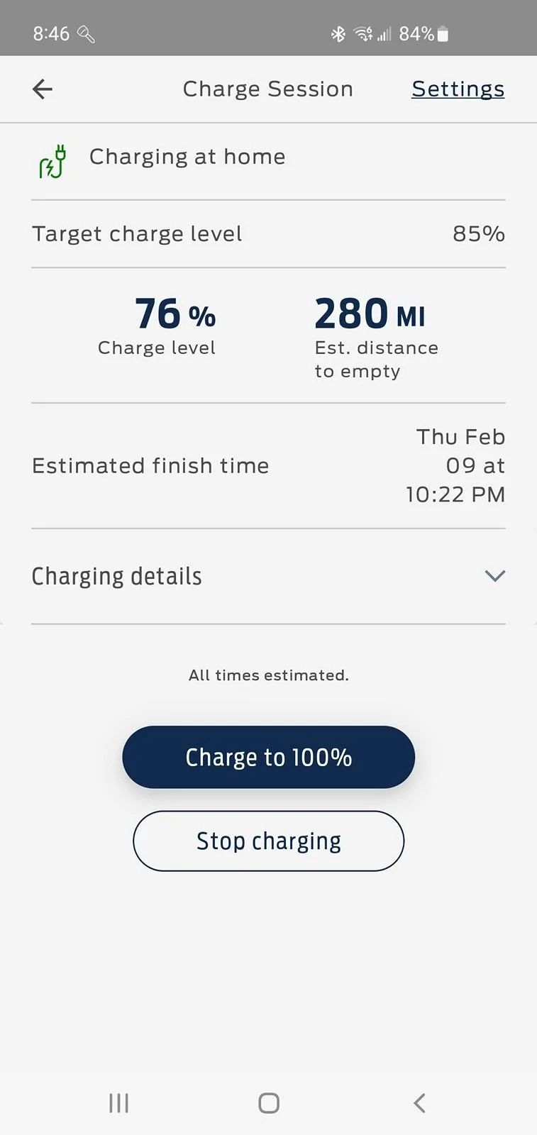 Ford Pass showing incorrect charge completion date. | Ford Lightning ...