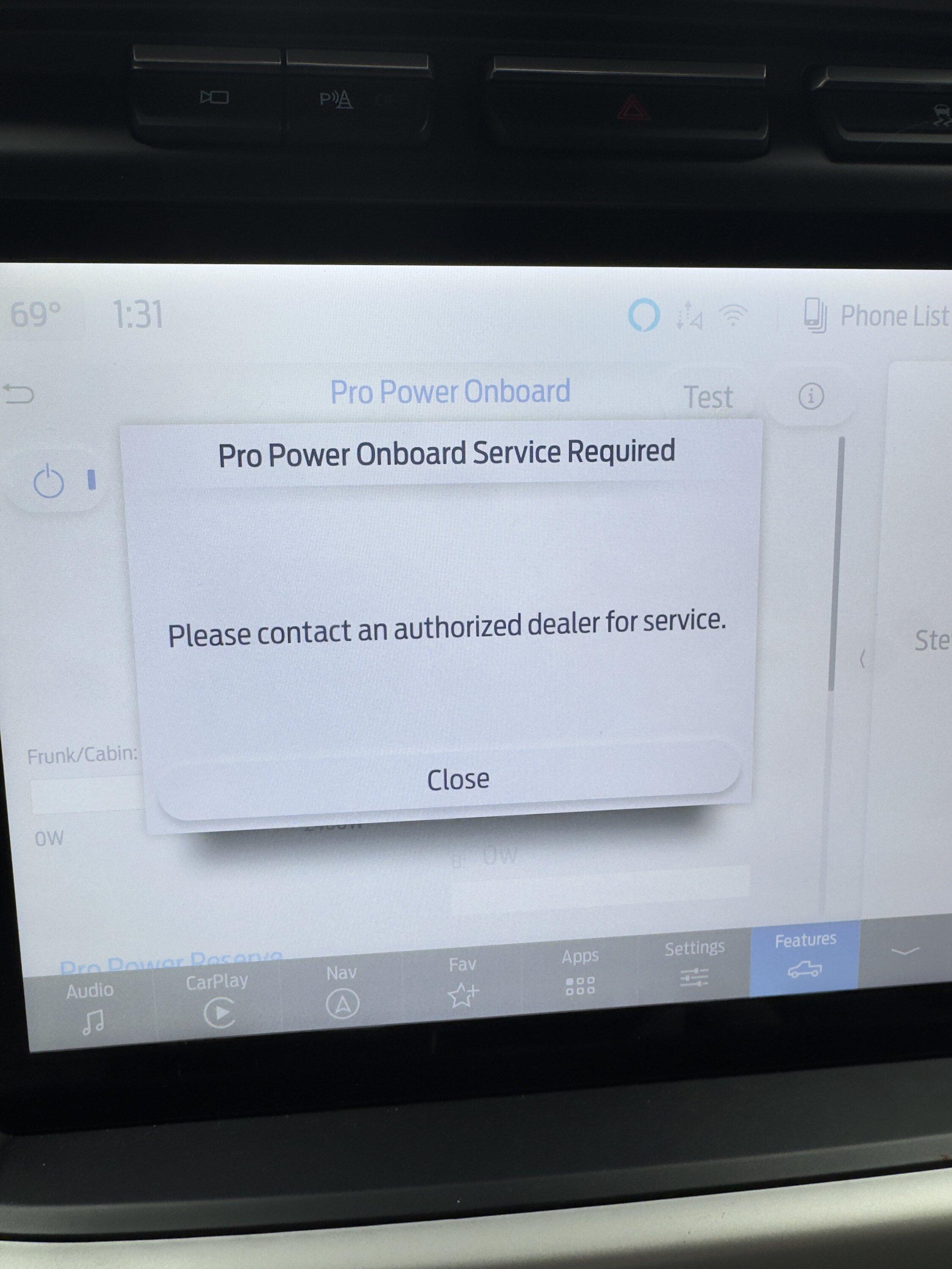 Propower Onboard Error Message | Ford Lightning Forum For F-150 ...