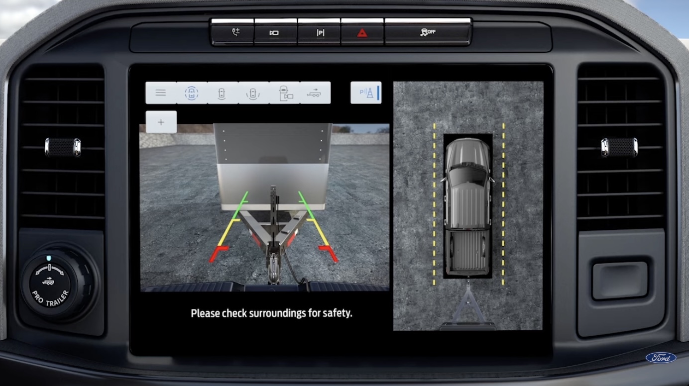 Finally a video explaining 2021 F150 Pro Backup Assist + vehicle and ...