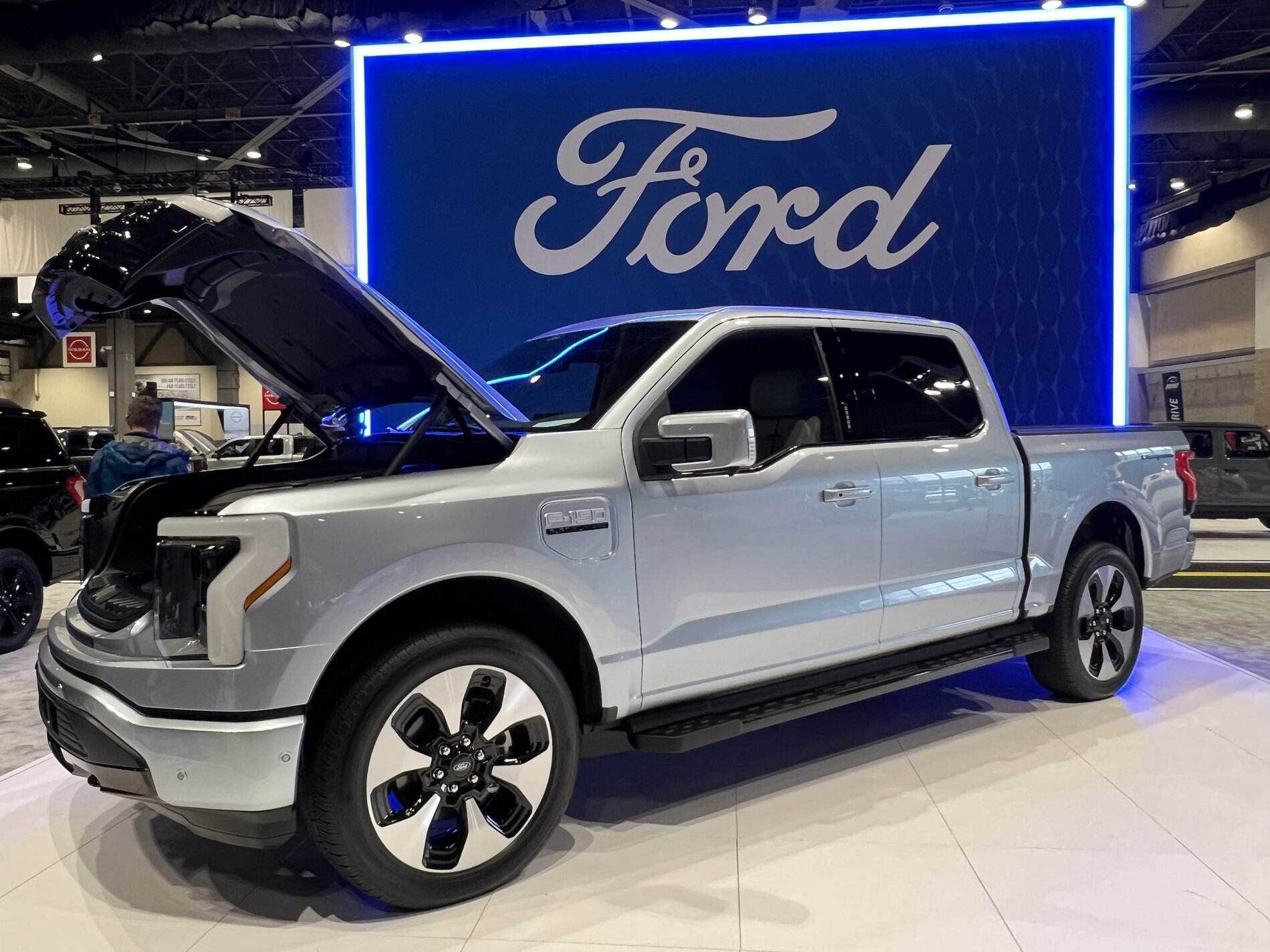 F-150 Lightning (in Iced Blue Silver) at Seattle Auto Show | Ford ...