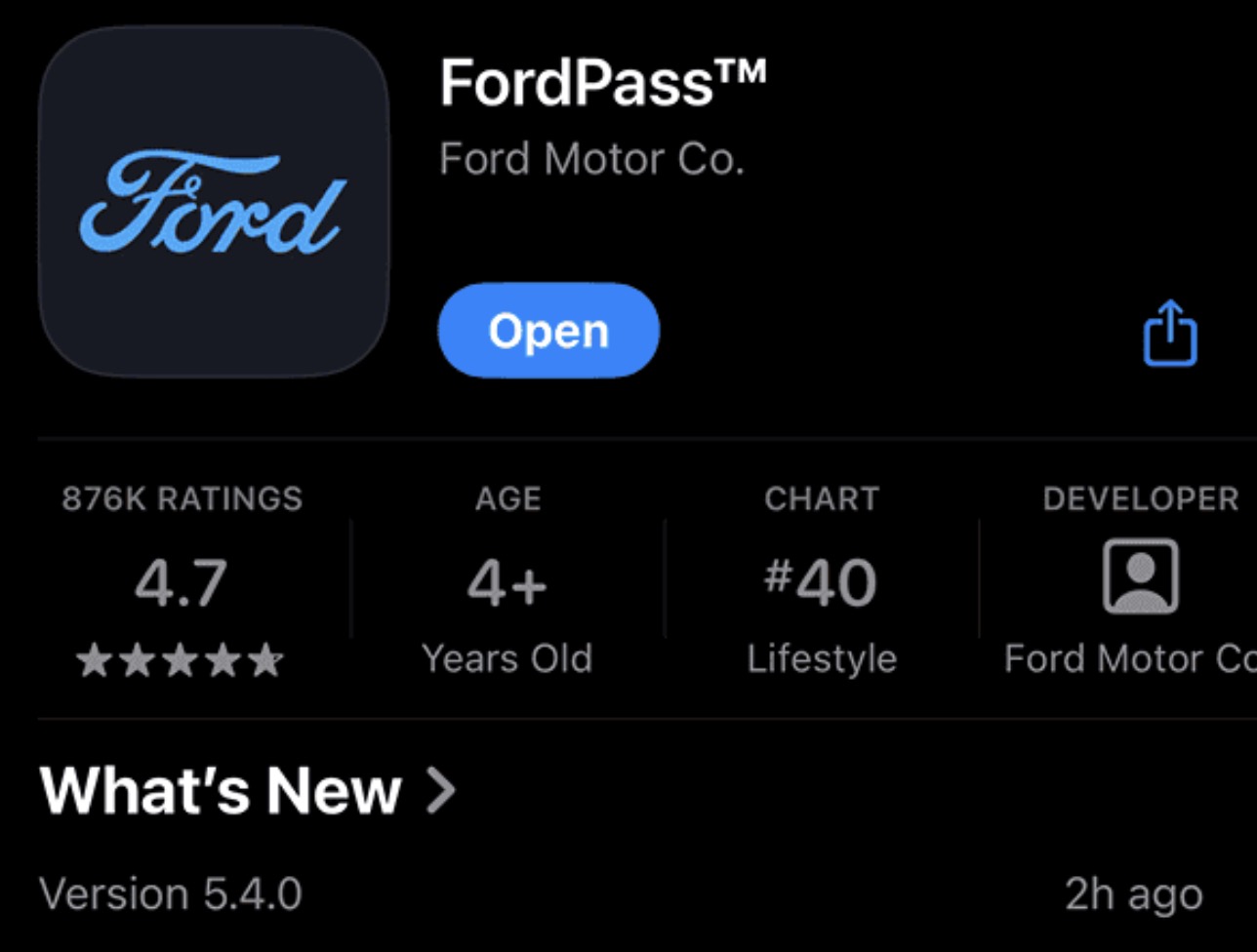 FordPass app update 5.4.0 (iOS & Android) | Ford Lightning Forum For F ...