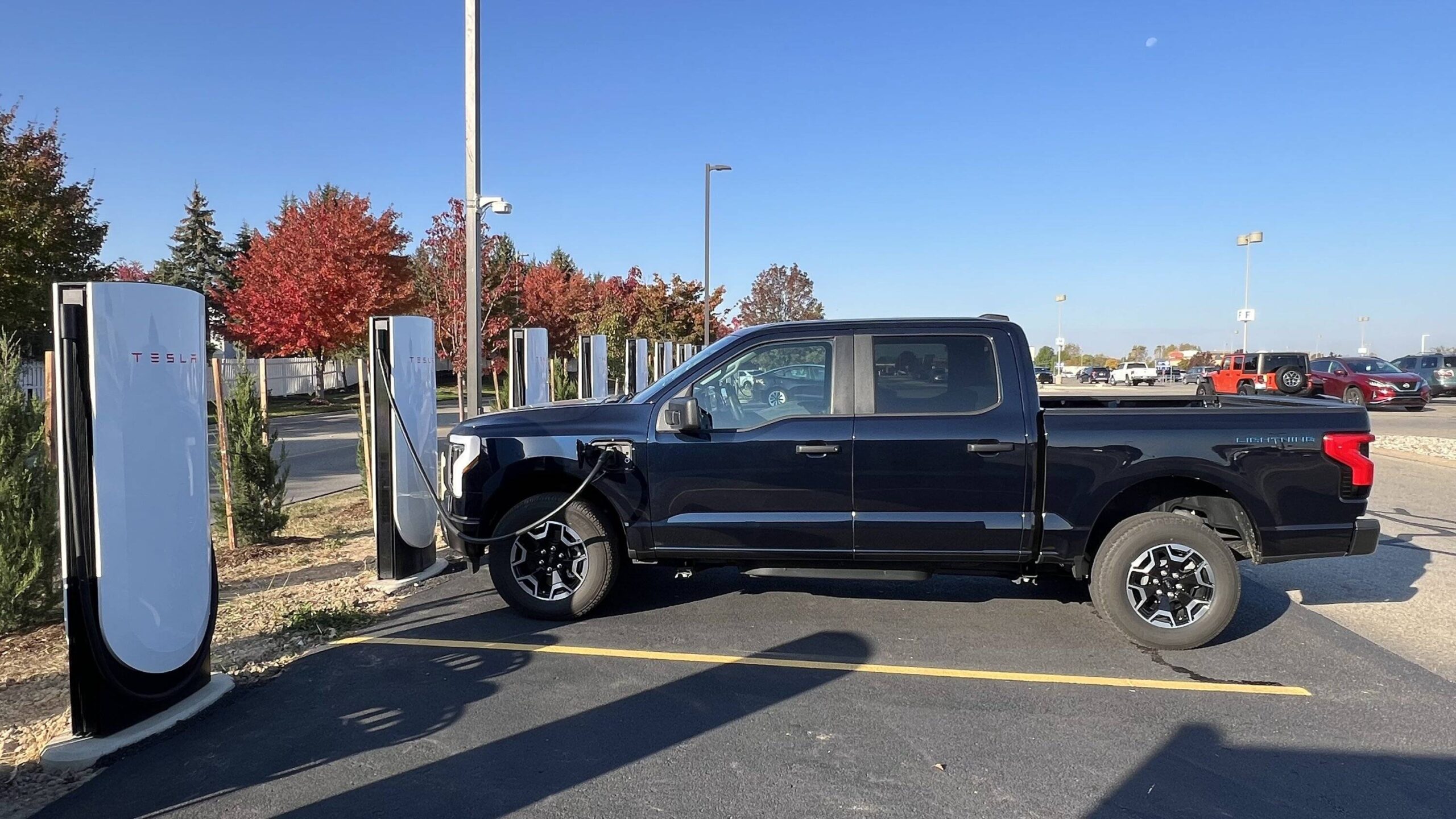 First time charging at Tesla V4 Supercharger | Ford Lightning Forum For ...