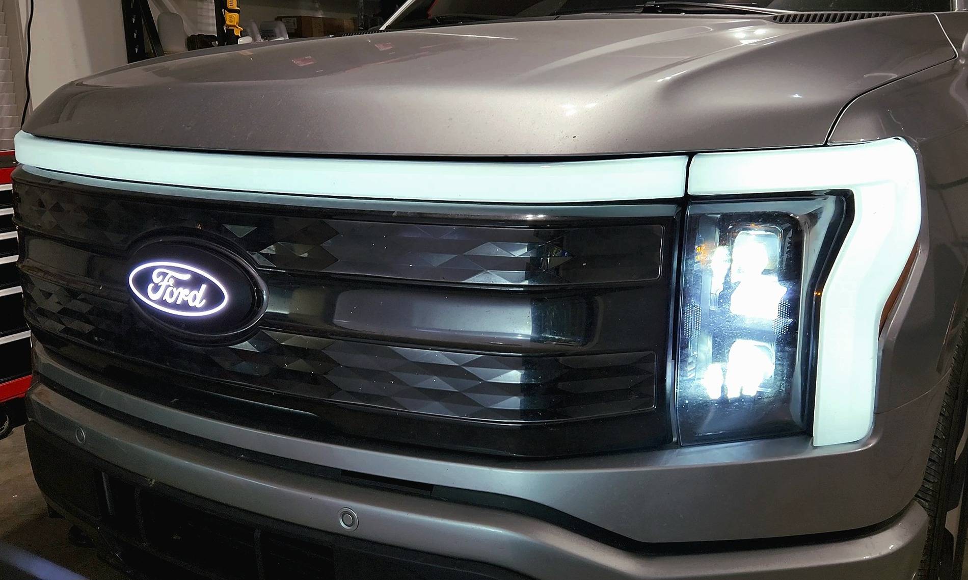 Putco Illuminated Front Emblem Installed | Ford Lightning Forum For F ...